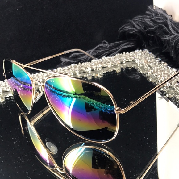 Jenna Jameson | Accessories | Gorgeous Rainbow Lenses On Gold Frame ...